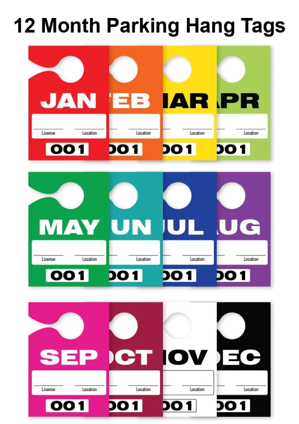 Monthly Parking Hang Tags – All 12 Months – US-TICKET